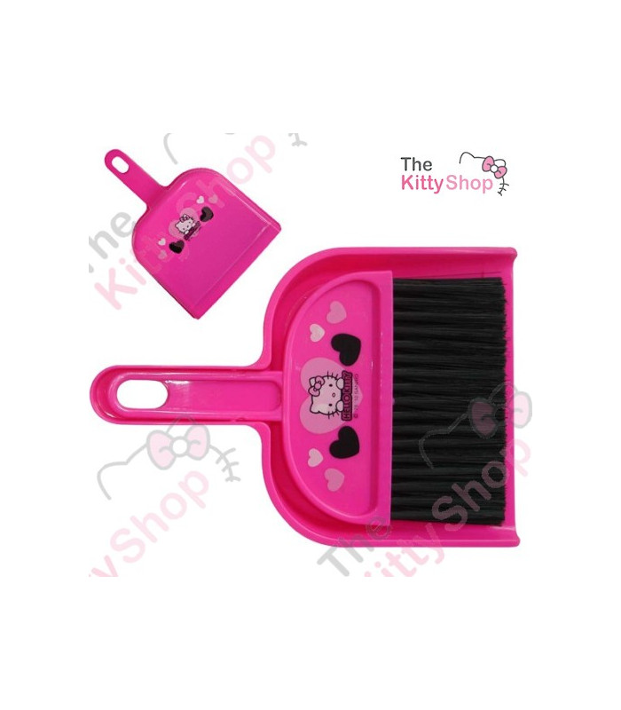 Hello Kitty Samll Broom & Dustpan: Heart - The Kitty Shop