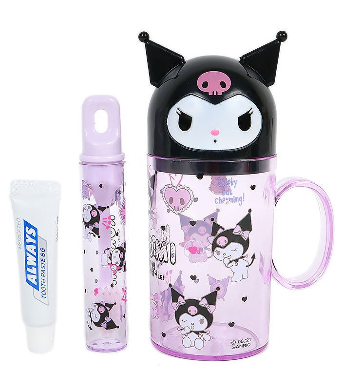 Kuromi Travel Toothbrush Set: - The Kitty Shop