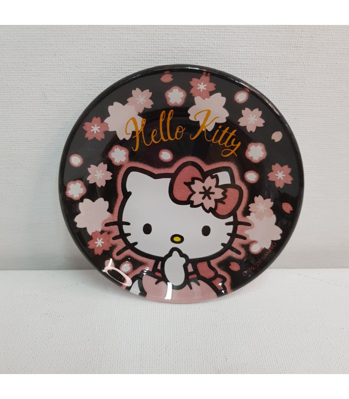Hello Kitty Mini Plate:Cherry Blssm Black - The Kitty Shop