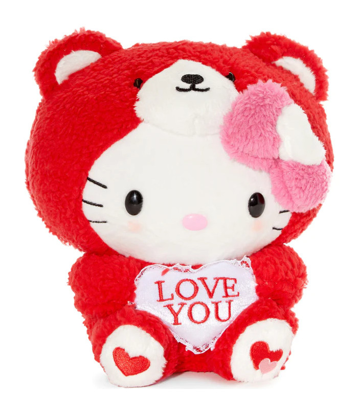 Hello Kitty 8 Inch Plush Red Bear Valentine Heart - The Kitty Shop