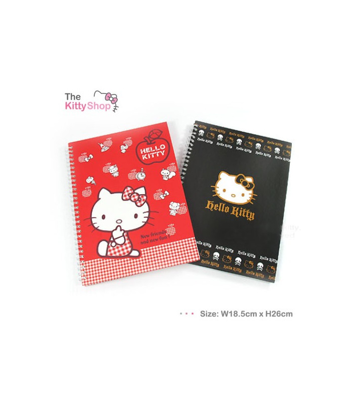 Hello Kitty Hard Cover Note (Red / Black) - The Kitty Shop