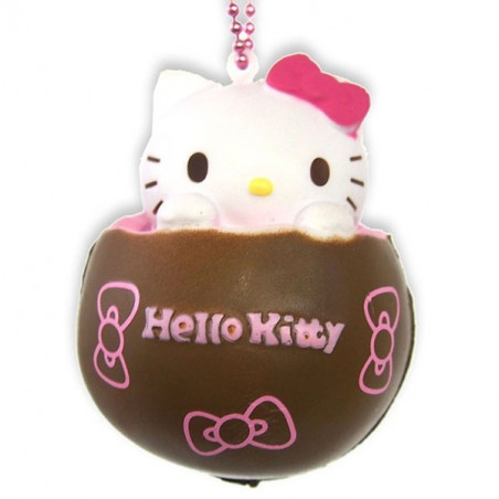 Hello Kitty Squishy Mascot Chocolate Pink