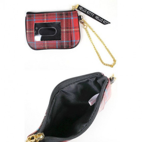Hello Kitty Pass Case: Red Tartan