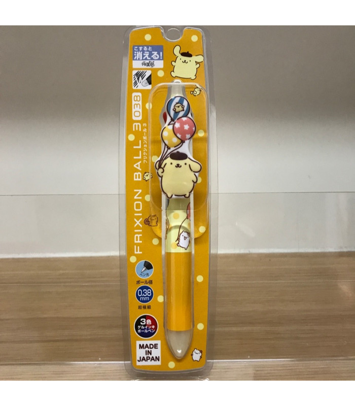 Pompompurin Erasable Frixion 3 Colour Ballpoint Pen