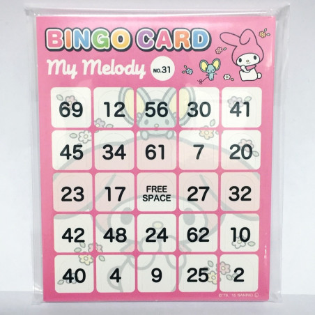 My Melody Bingo Card
