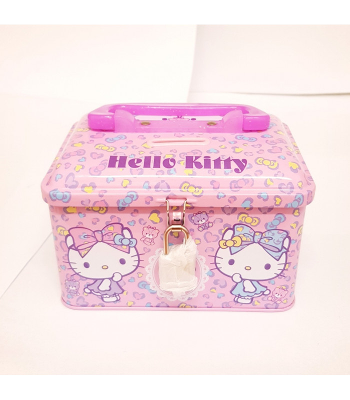 Hello Kitty Tin Coin Bank W/ Handle