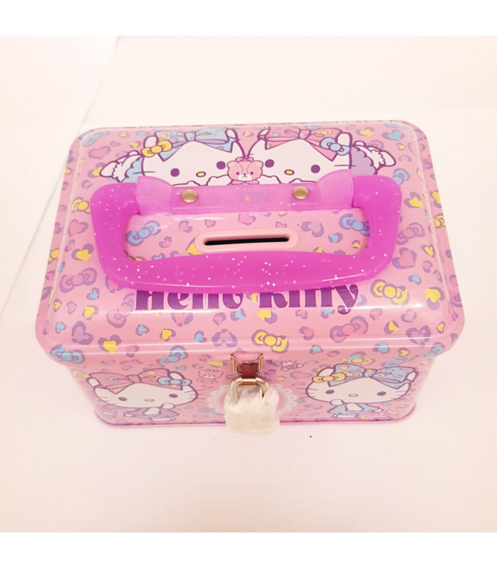 Hello Kitty Tin Coin Bank W/ Handle