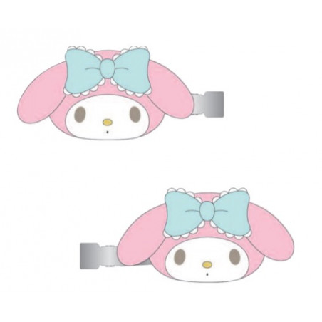 My Melody Bangs Clips : Blue Bow Face