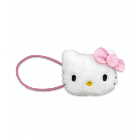 Hello Kitty Plush Face Mascot Ponytail Holder Pink