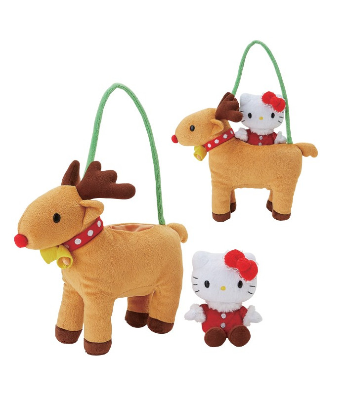 Hello Kitty Plush In Bag: Reindeer 8-Inch