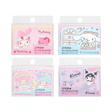 Assorted Characters Sanrio Card Sticker Pack