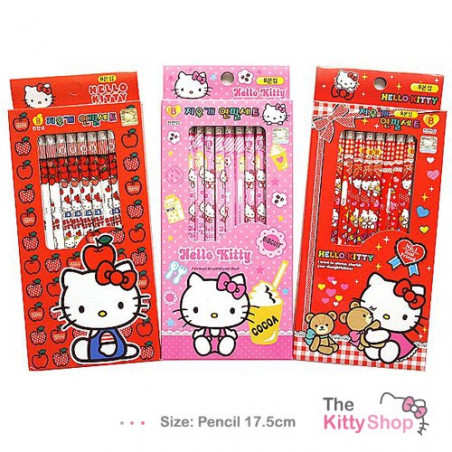 Hello Kitty Rubber Pencil Set (8ea)